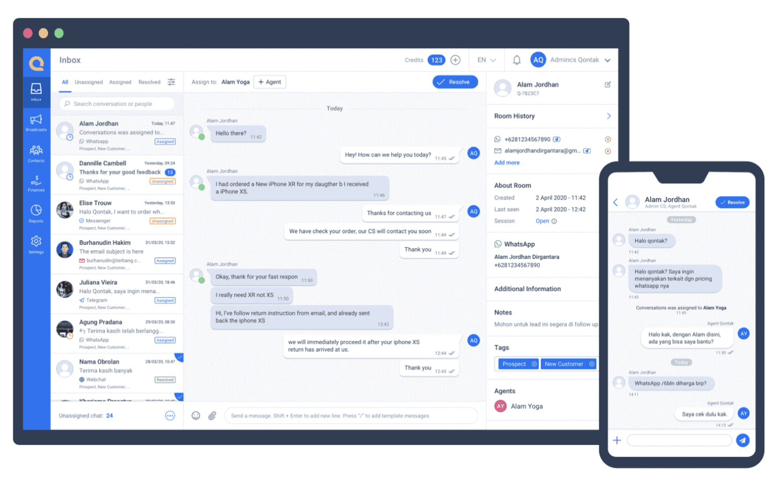 Sistem CRM Omnichannel dan Call Center Mekari Qontak