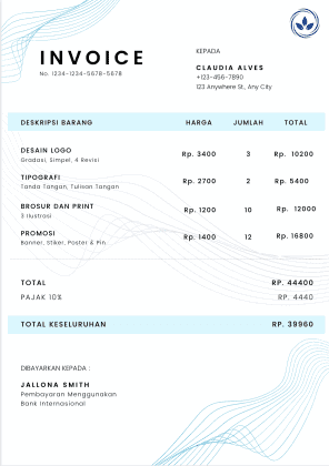 Template Invoice Format Excel dan Word, Download Yuk!