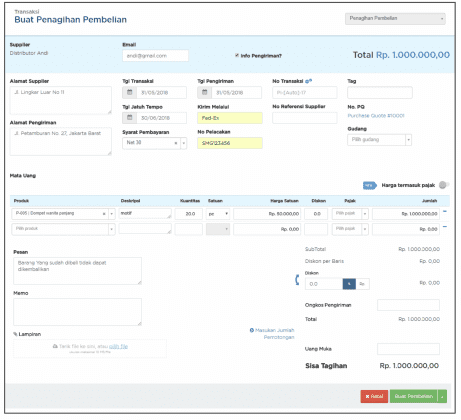 Download Contoh Surat Purchase Order dalam Bahasa Indonesia
