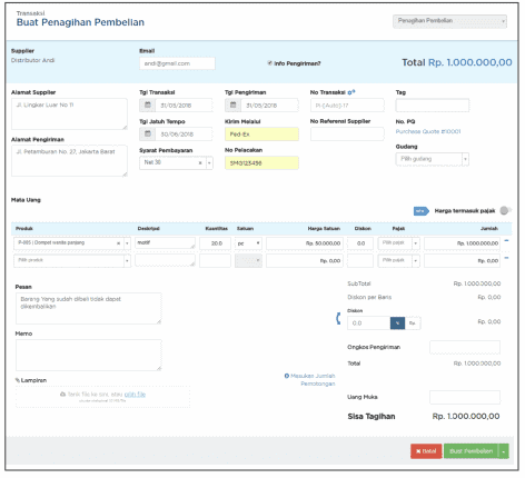 Download Contoh Surat Purchase Order dalam Bahasa Indonesia