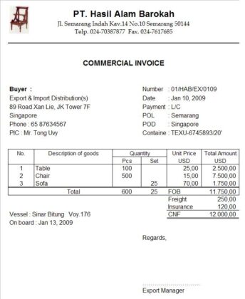 Commercial Invoice: Fungsi, Jenis, dan Contoh