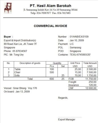 Commercial Invoice: Fungsi, Jenis, dan Contoh
