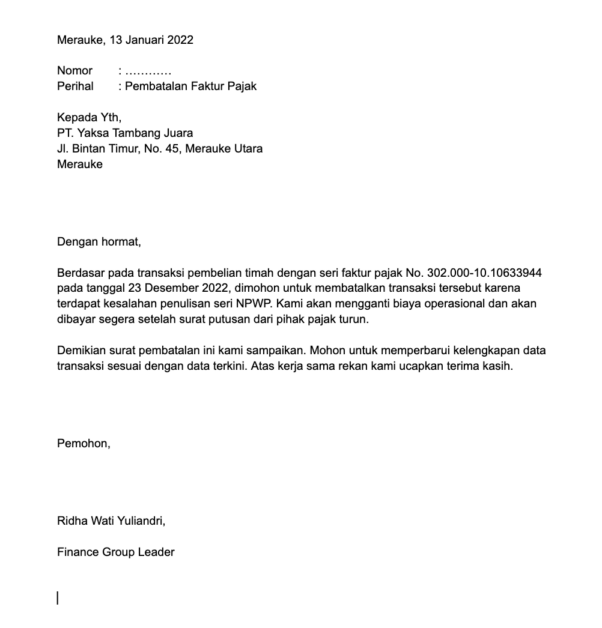 Contoh Surat Pernyataan Pembatalan Faktur Pajak - vrogue.co Contoh Surat Pernyataan Pembatalan Faktur Pajak - vrogue.co