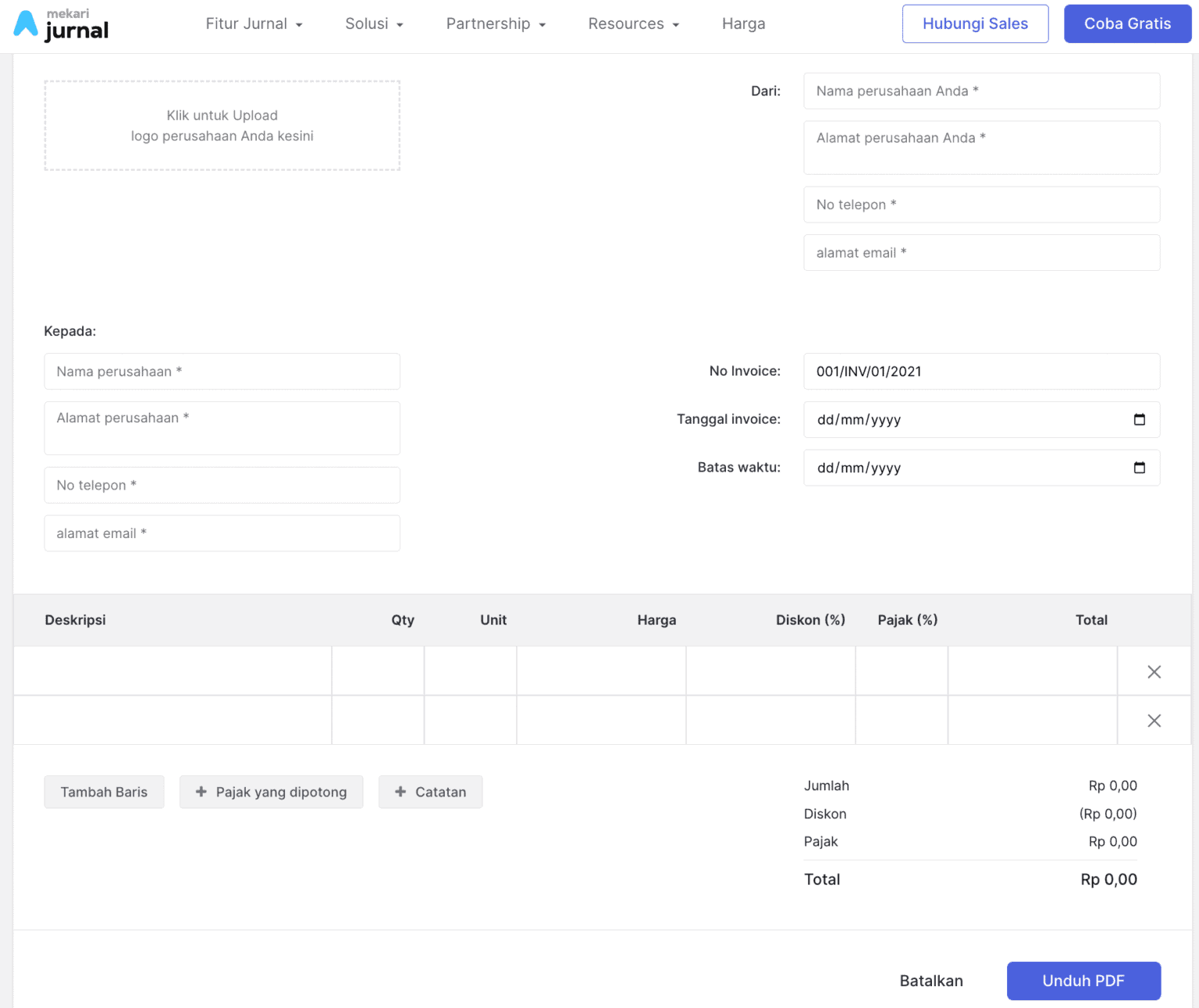 Download Aplikasi Invoice Berbasis Excel Gratis: Solusi Praktis untuk ...