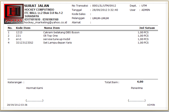 7 Contoh Surat Jalan Pengantar atau Pengiriman Barang
