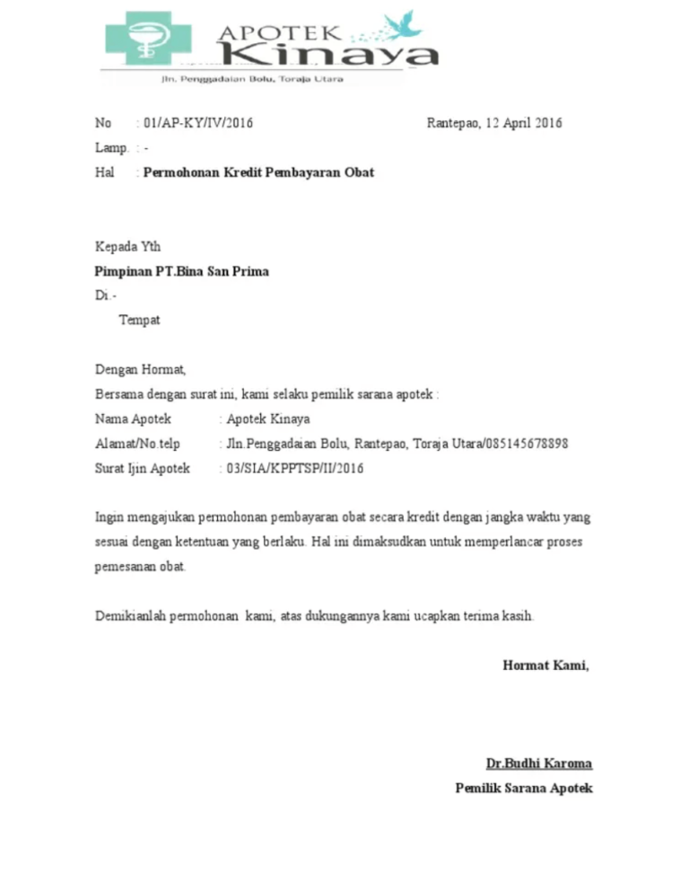 11 Contoh Surat Permohonan Pembayaran Piutang