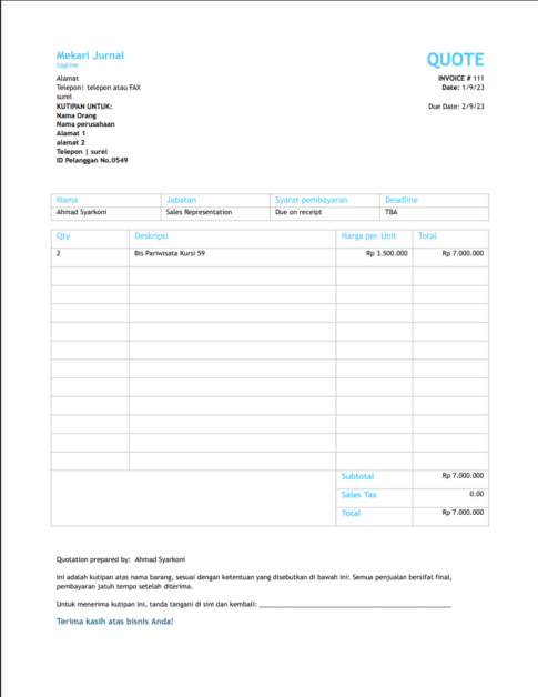 Panduan Membuat Quotation Letter: Penawaran yang Jelas dan Profesional