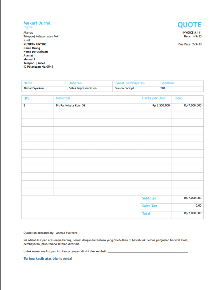 Panduan Membuat Quotation Letter: Penawaran yang Jelas dan Profesional