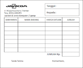 Kumpulan Nota Kosong Format PDF Siap Download!