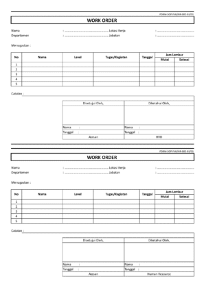 Pentingnya Surat Perintah Kerja (Work Order) dalam Rantai Produksi