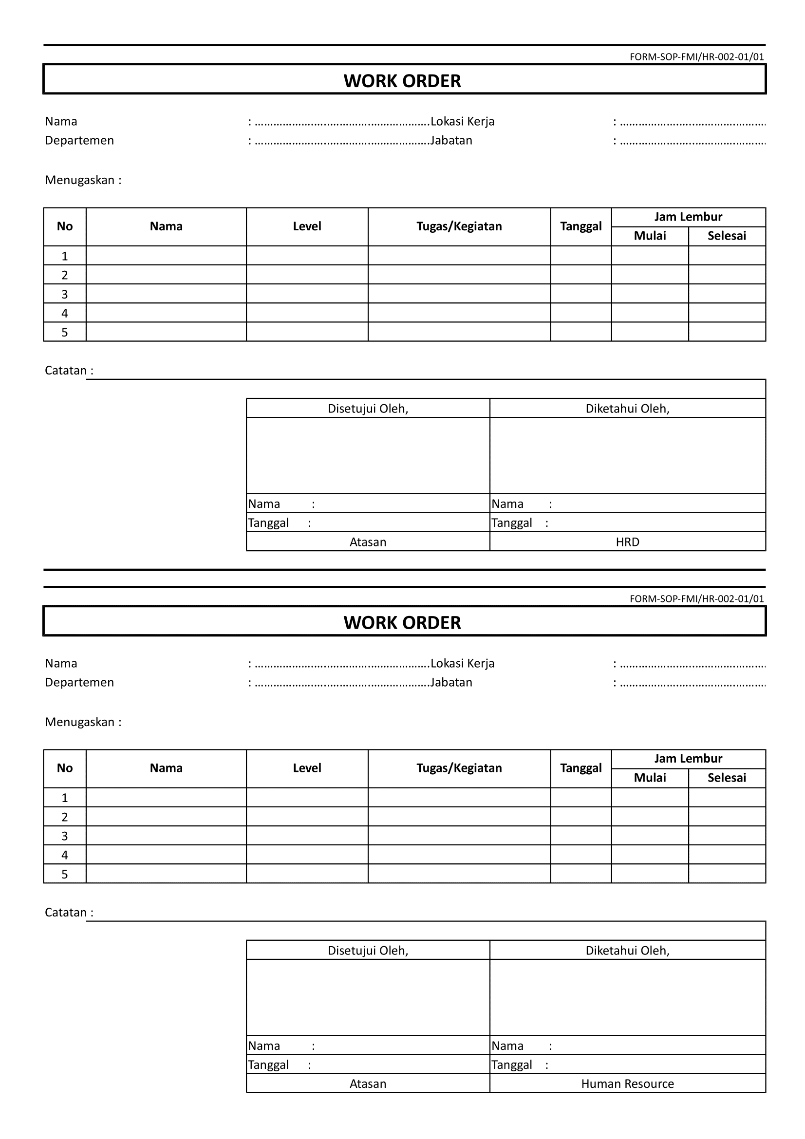 Pentingnya Surat Perintah Kerja (Work Order) dalam Rantai Produksi