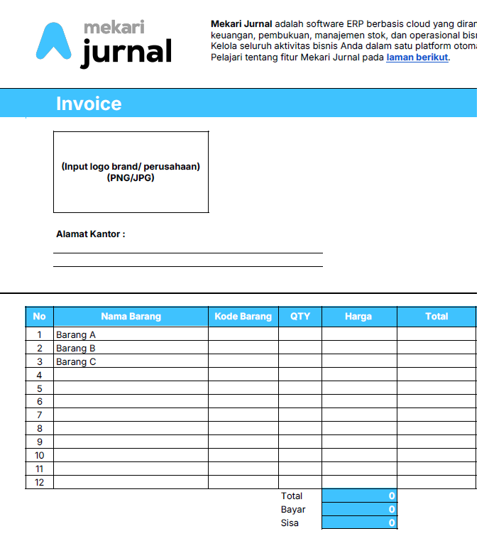 Download Aplikasi Invoice Berbasis Excel Gratis: Solusi Praktis untuk Membuat Faktur