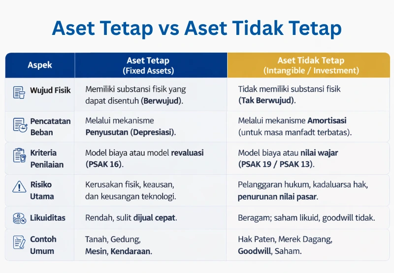 Aset Tetap vs Aset Tidak Tetap: Pengertian, Contoh, dan Perbedaan